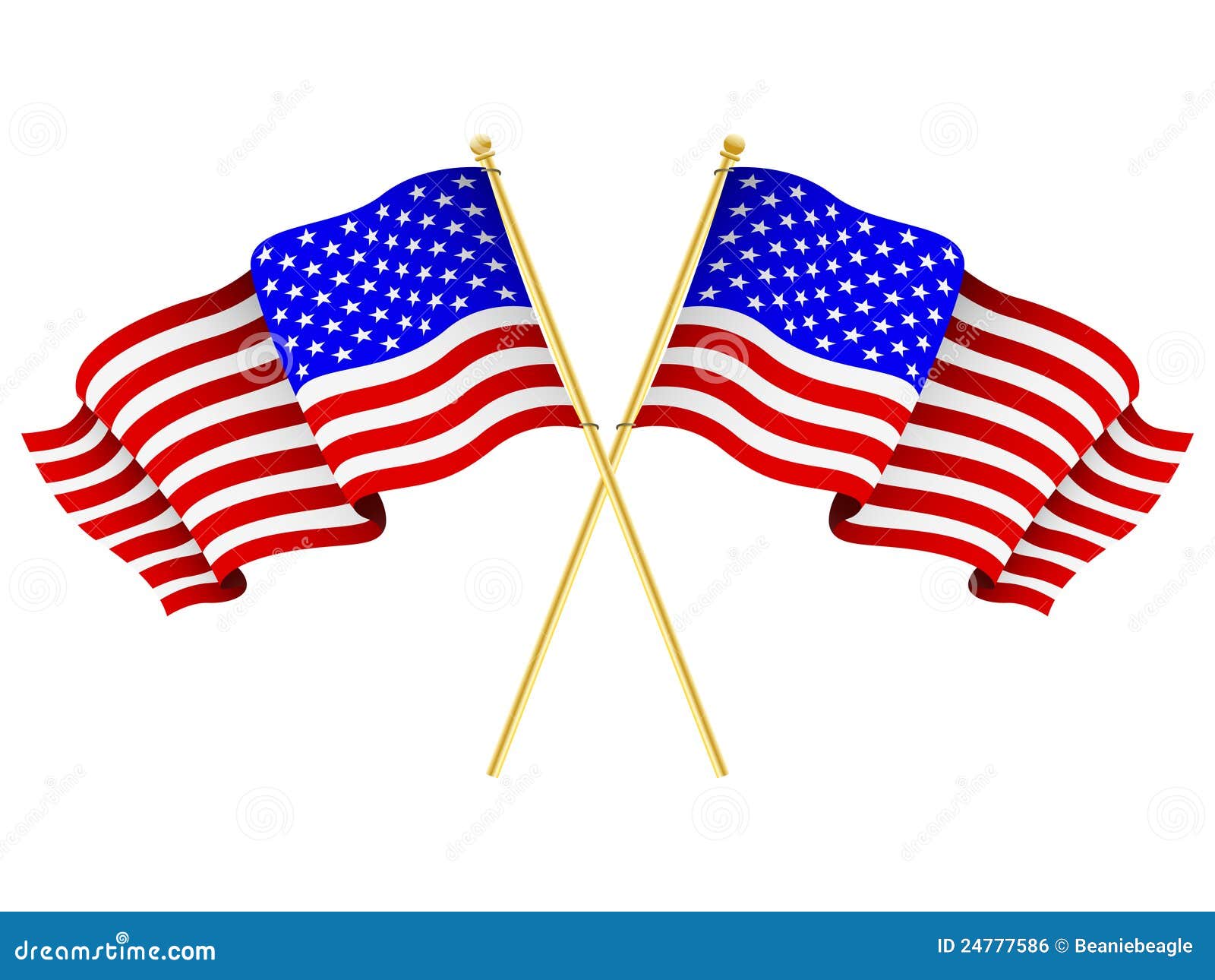 Bandeiras Americanas Cruzadas Ilustração do Vetor - Ilustração de ...