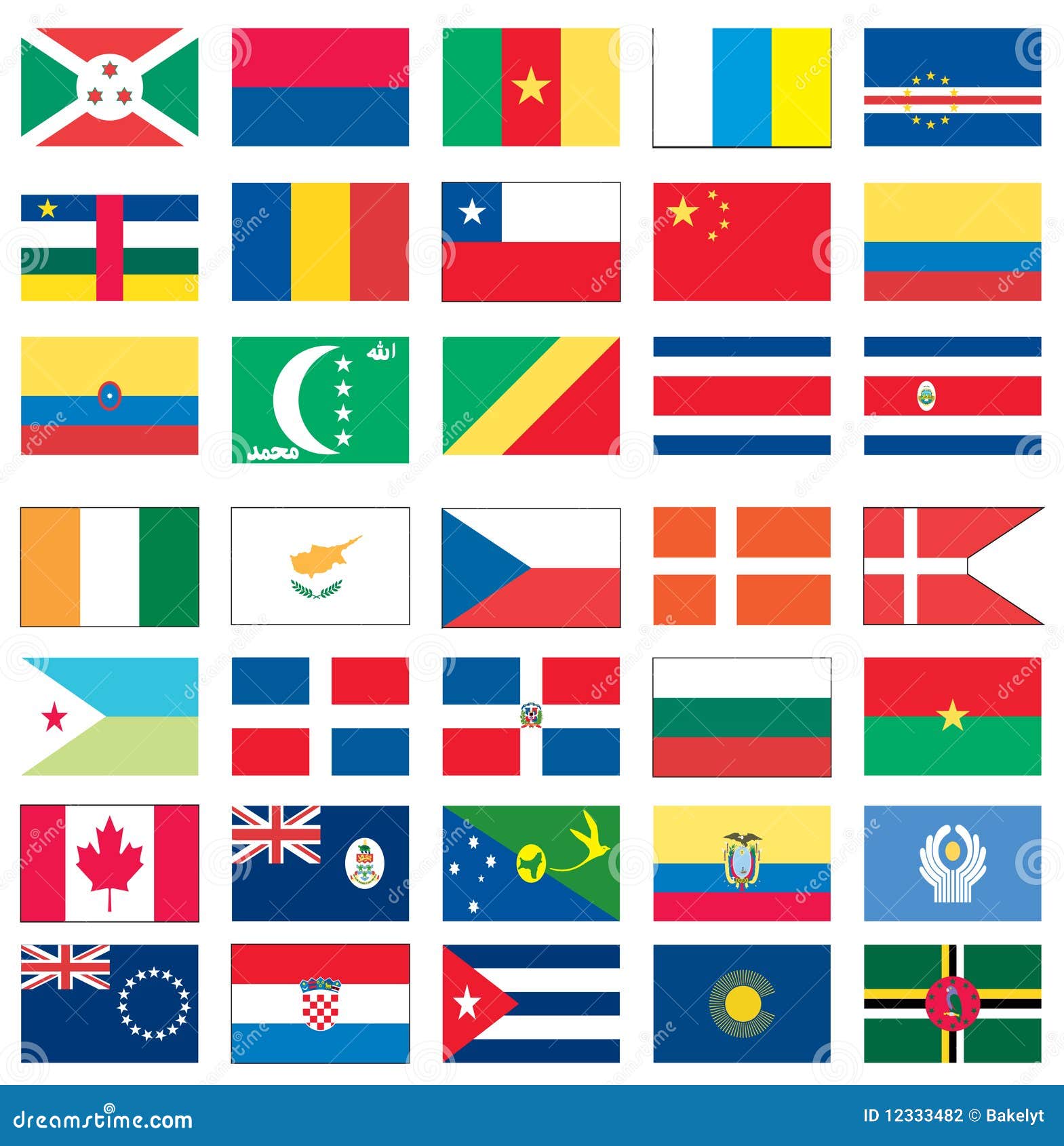 Bandeiras do mundo 1 de 8 ilustração do vetor. Ilustração de alemanha ...