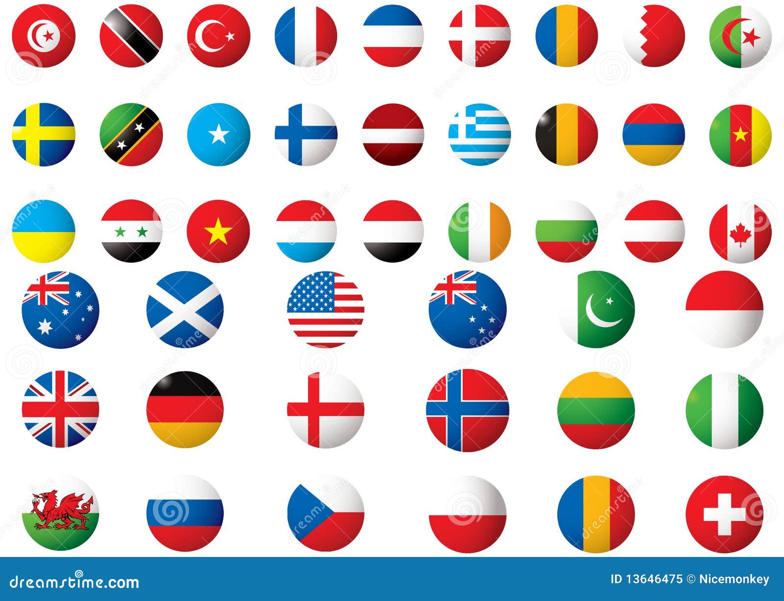 Bandeiras do mundo ilustração stock. Ilustração de brasil - 13646475