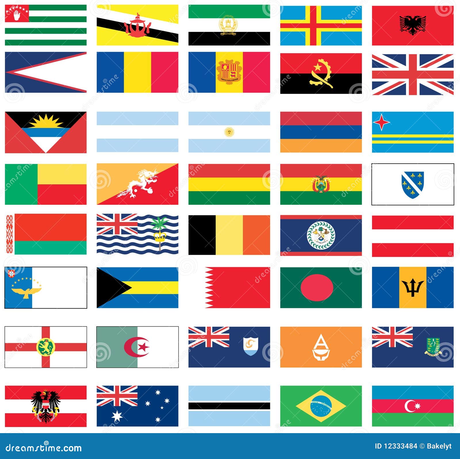 Bandeiras do mundo 2 de 8 ilustração do vetor. Ilustração de brasil ...