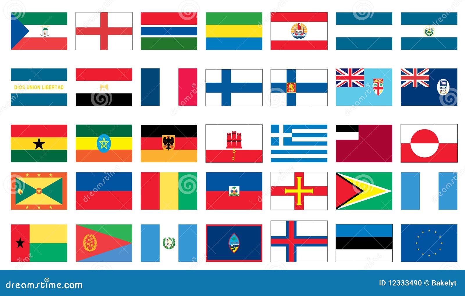 Bandeiras do mundo 3 de 8 ilustração do vetor. Ilustração de terra ...