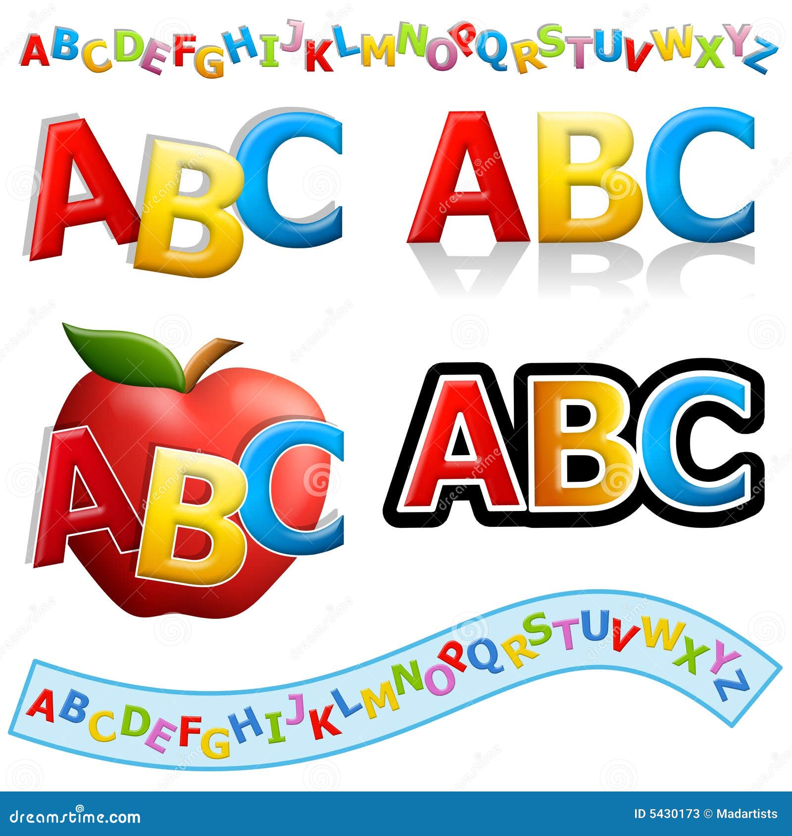 Kindergarten abc clipart