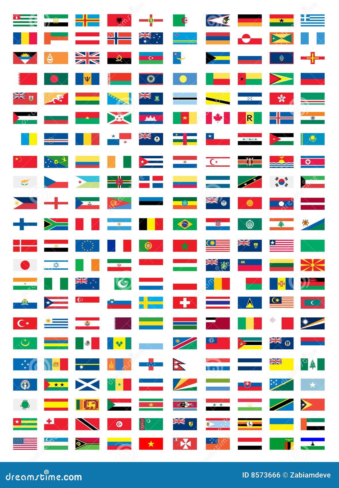 Bandeiras nacionais ilustração do vetor. Ilustração de curso - 8573666