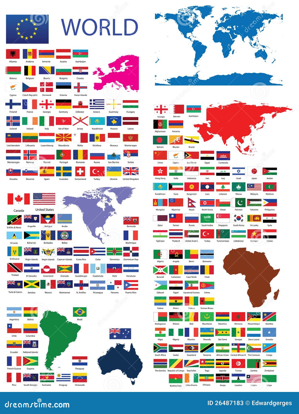 Bandeiras Oficiais Do Mundo Fotos de Stock - Imagem: 26487183