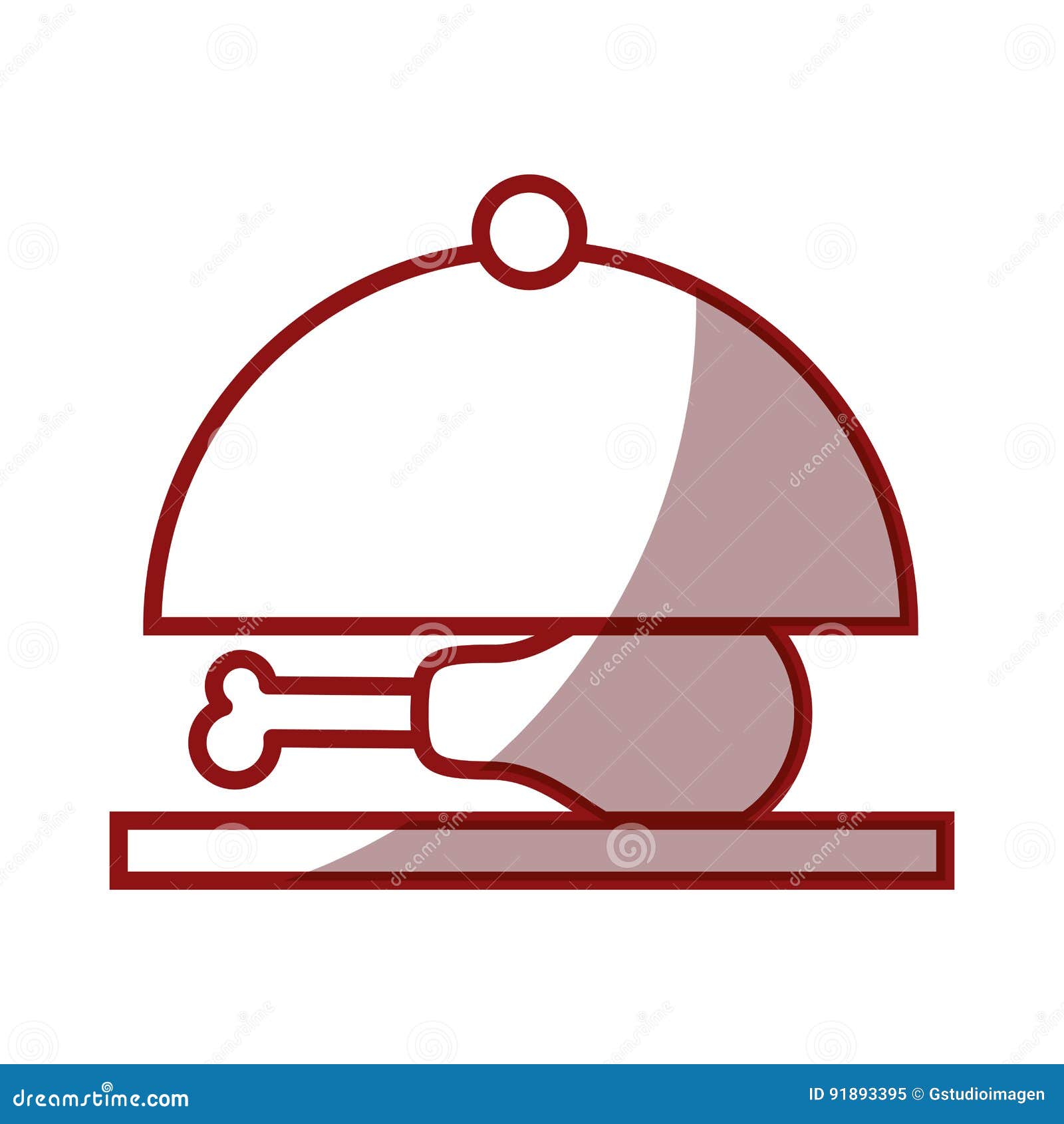 Bandeja Con El Icono Del Pollo Ilustración del Vector - Ilustración de ...