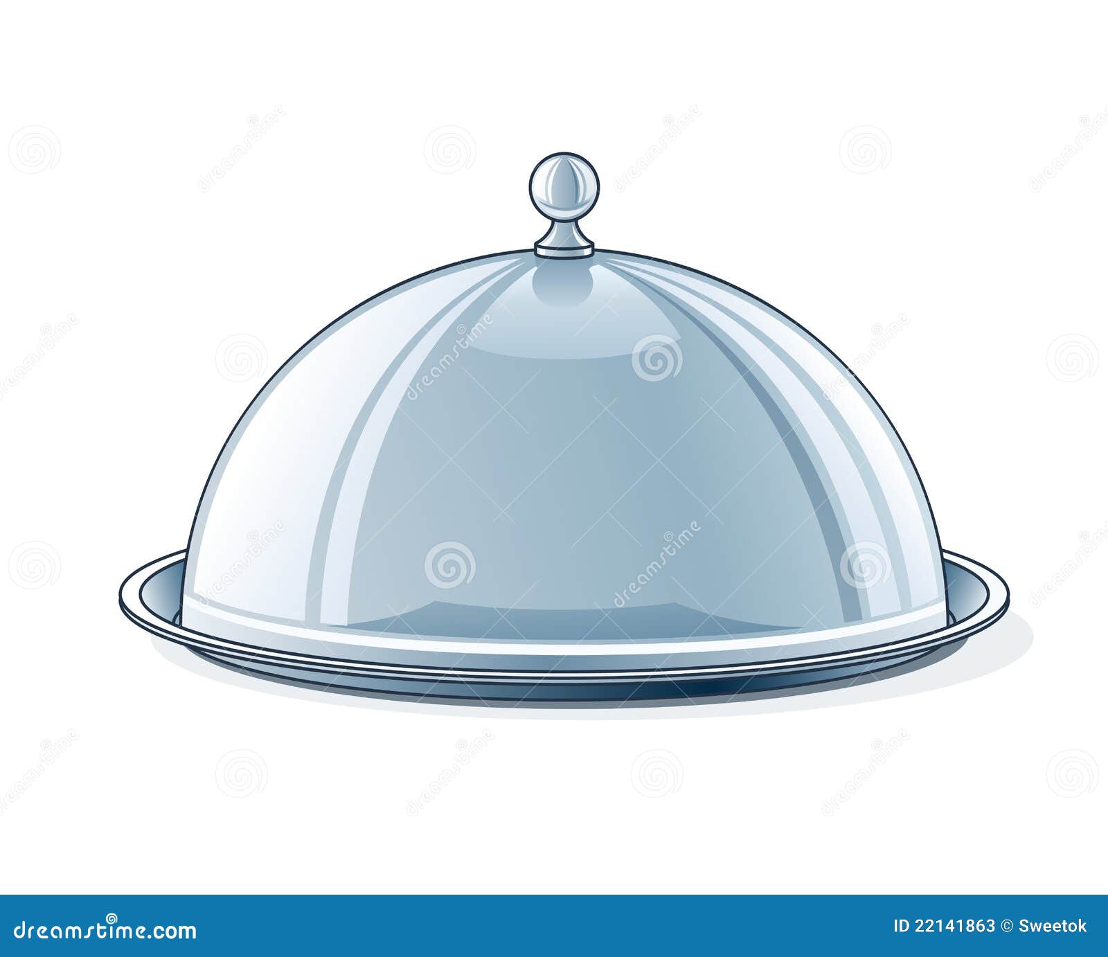 Bandeja con la tapa ilustración del vector. Ilustración de cerrado ...