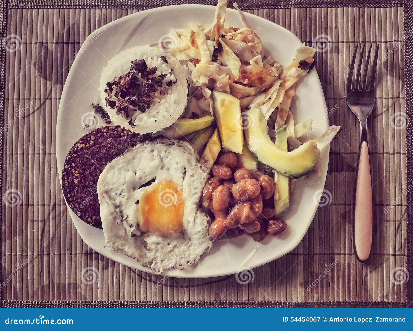 Bandeja paisa stock image. Image of rice, colombian, paisa - 54454067