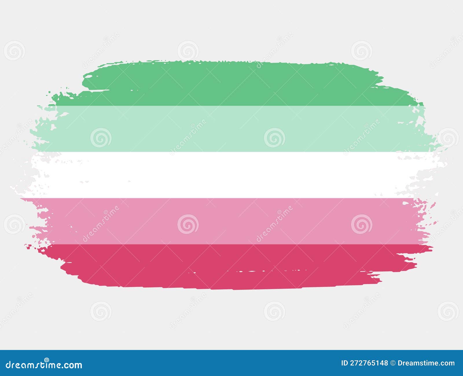 Bandera Abrosexual Pintada Con Pincel Sobre Fondo Blanco Concepto De