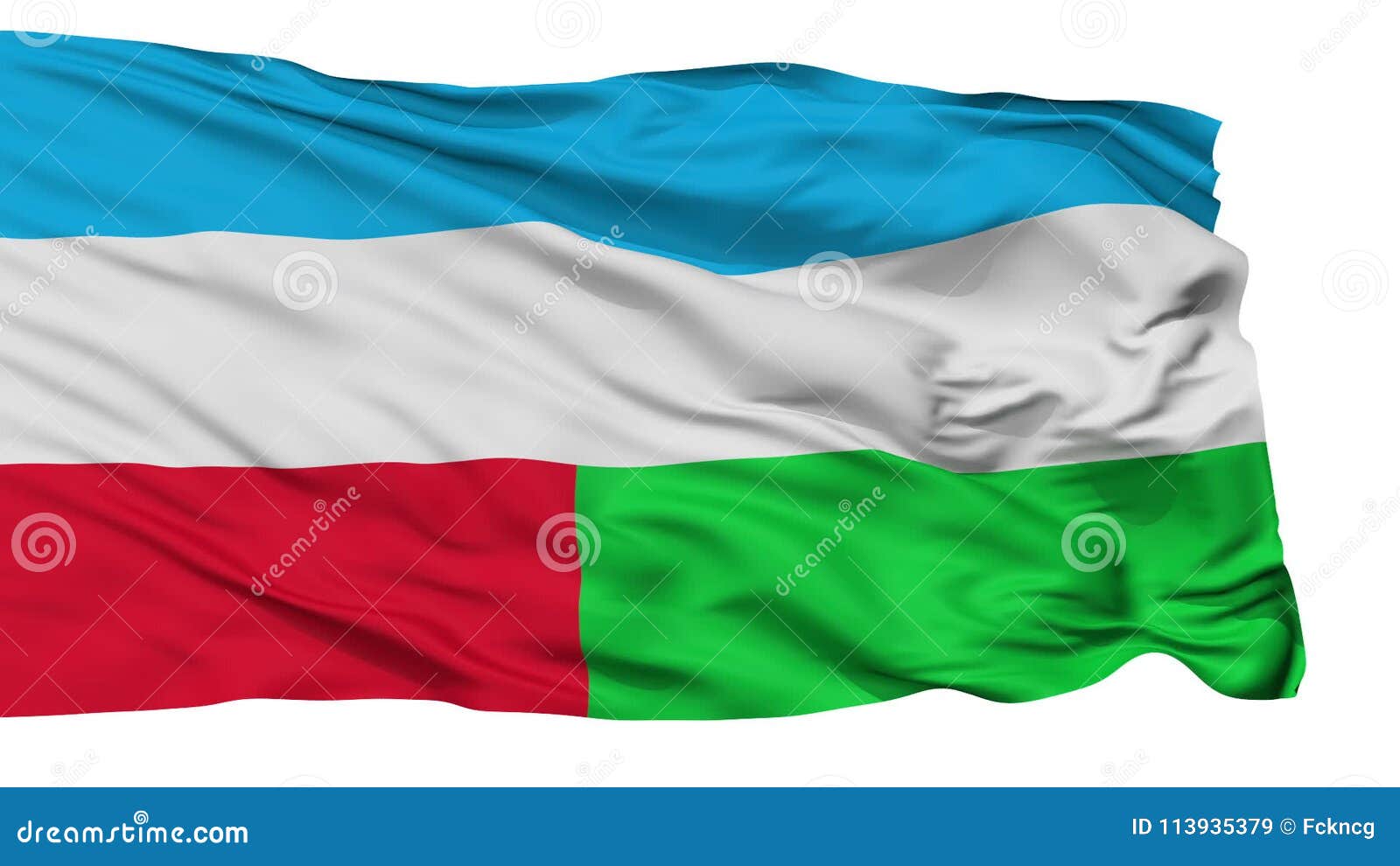 Bandera Aislada De La Ciudad De Machala, Ecuador Almacen De Video ...