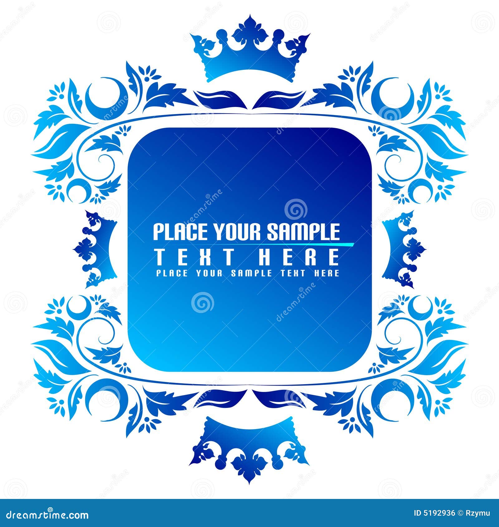 Bandera azul ilustración del vector. Ilustración de esquina - 5192936