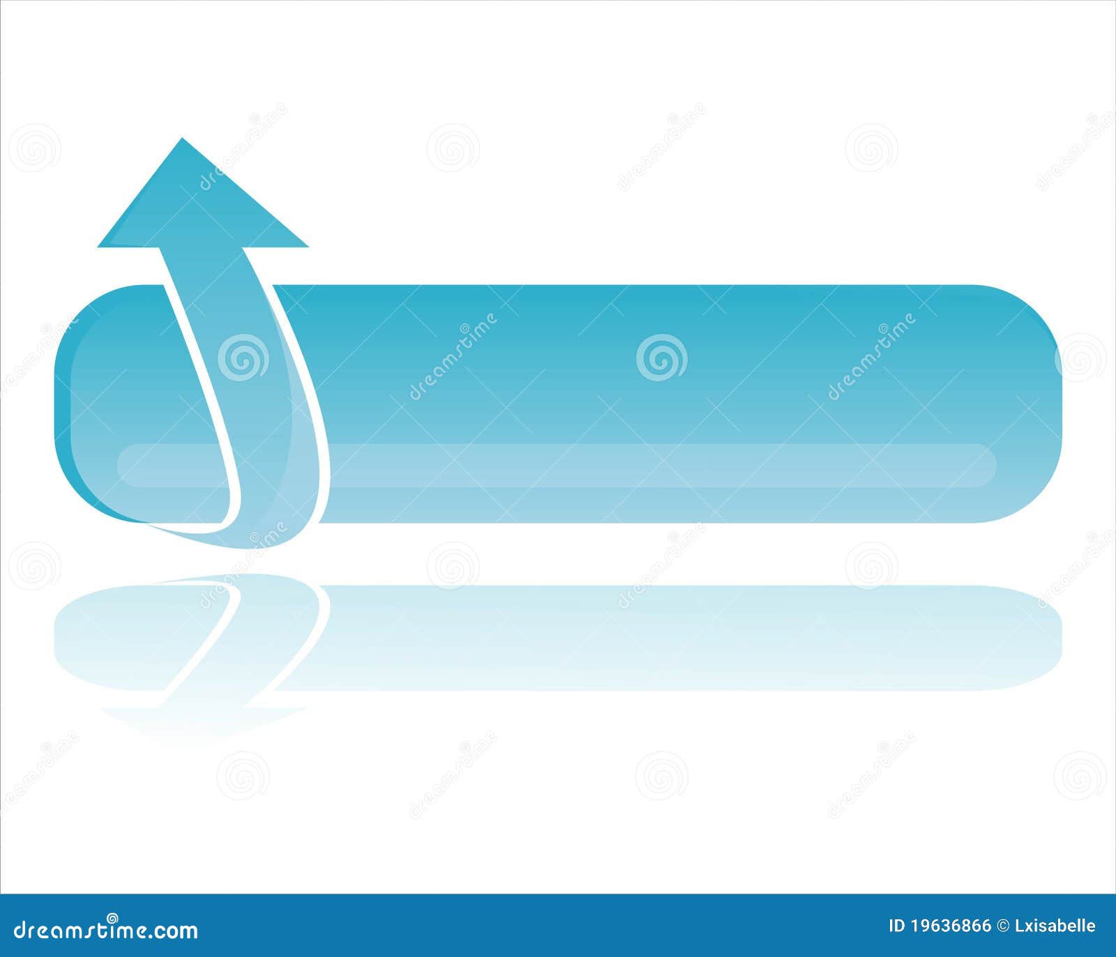 Bandera azul con la flecha ilustración del vector. Ilustración de ...