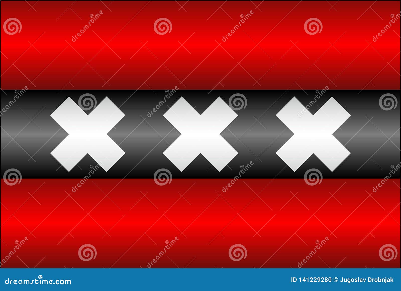 Bandera Brillante De La Amsterdam Ilustración del Vector - Ilustración ...