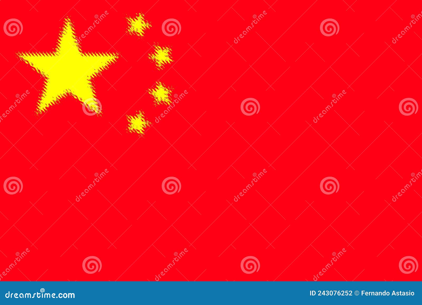 China. Flag of China. Horizontal Design. Llustration of the Flag of ...