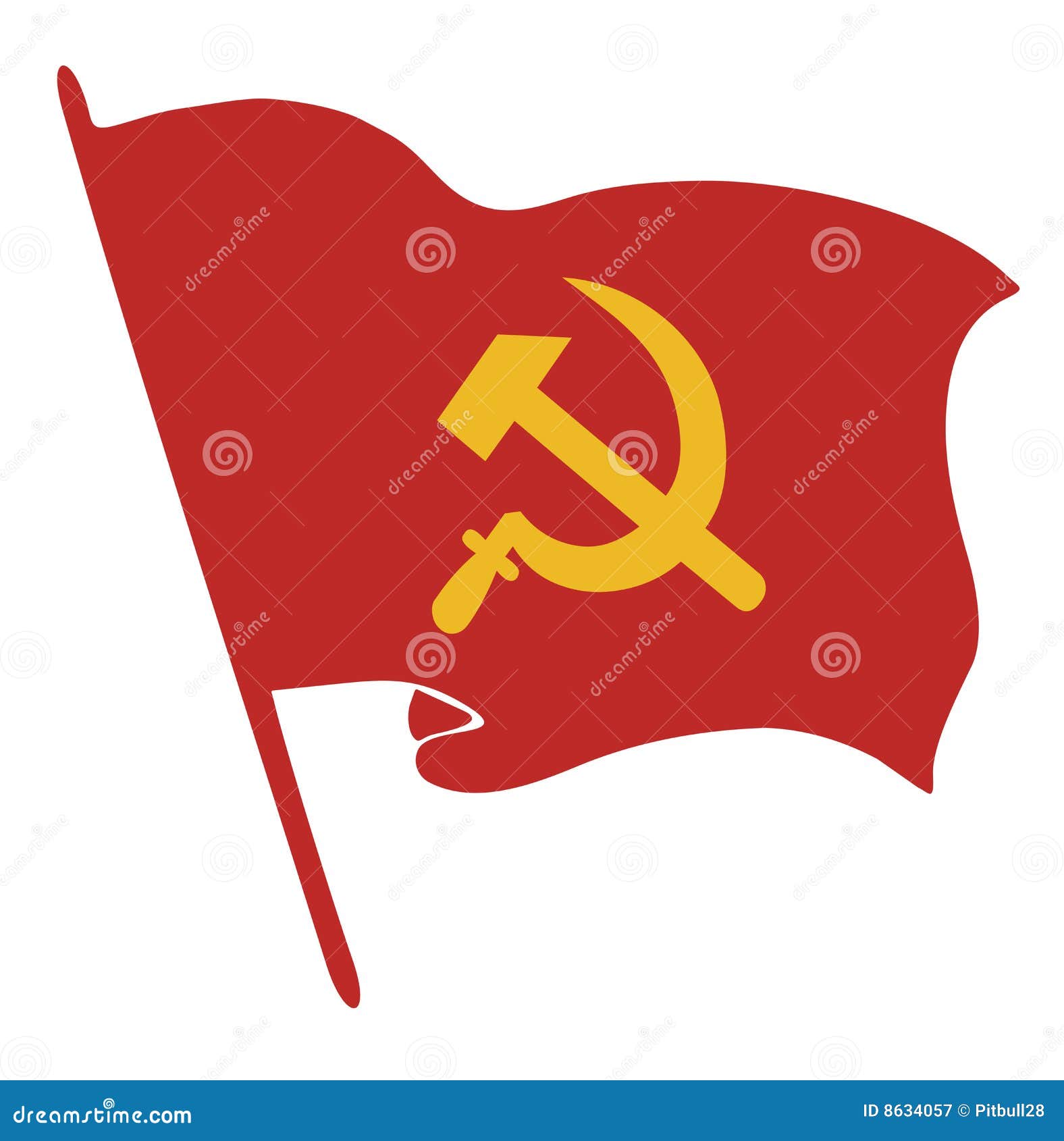 Bandera comunista stock de ilustración. Ilustración de great - 8634057