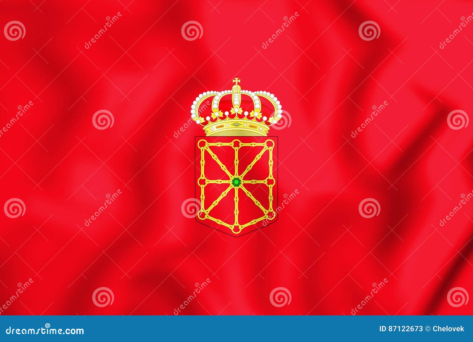 Bandera 3D De Navarra, España Stock de ilustración - Ilustración de ...