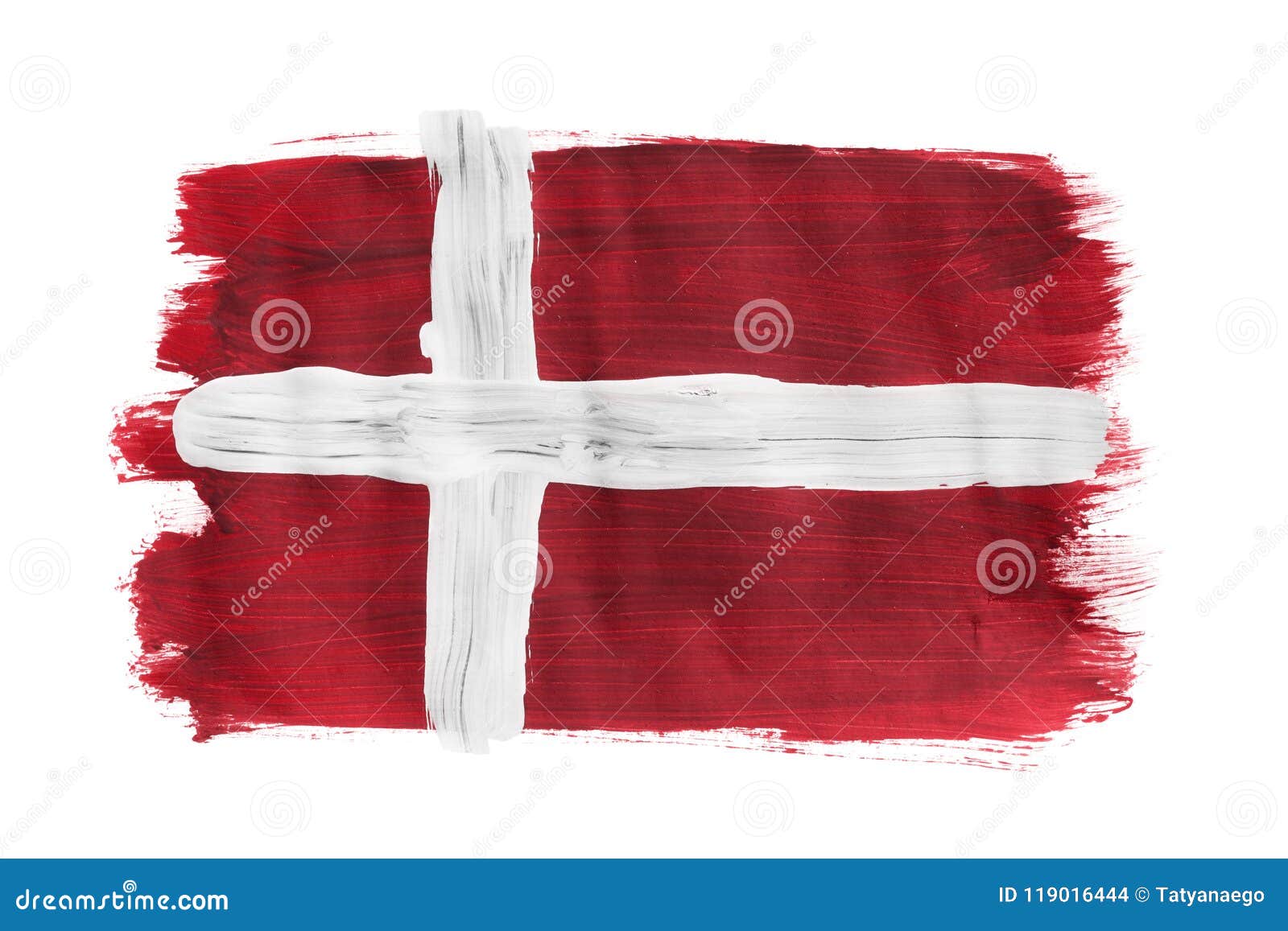 Bandera Danesa Pintada Aislada Foto de archivo - Imagen de bandera ...