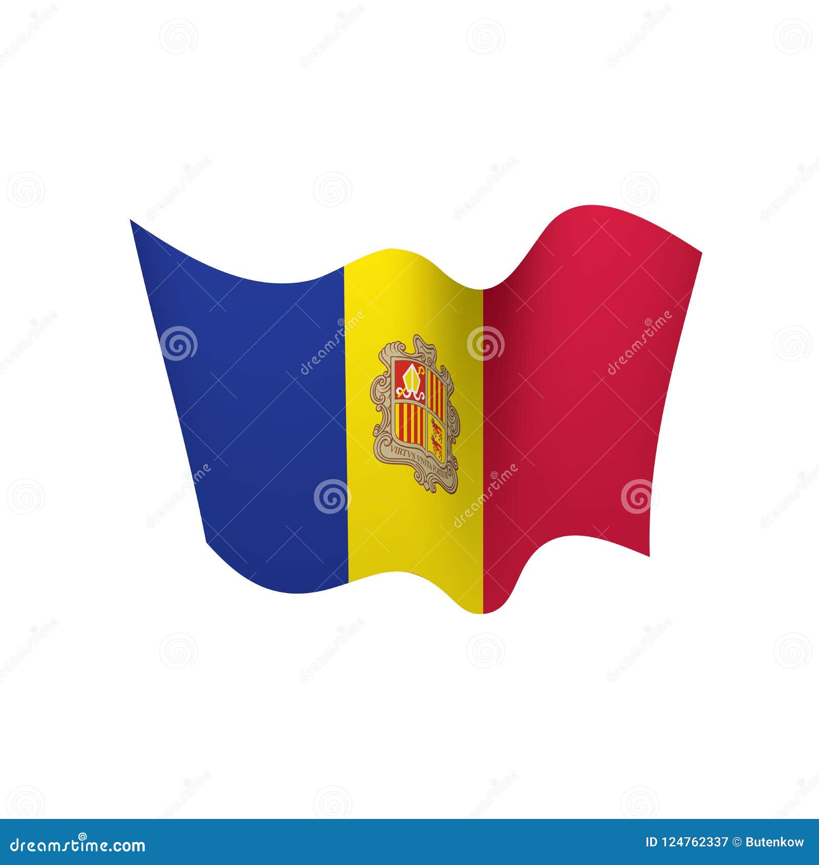 Bandera De Andora, Ejemplo Del Vector Ilustración del Vector ...