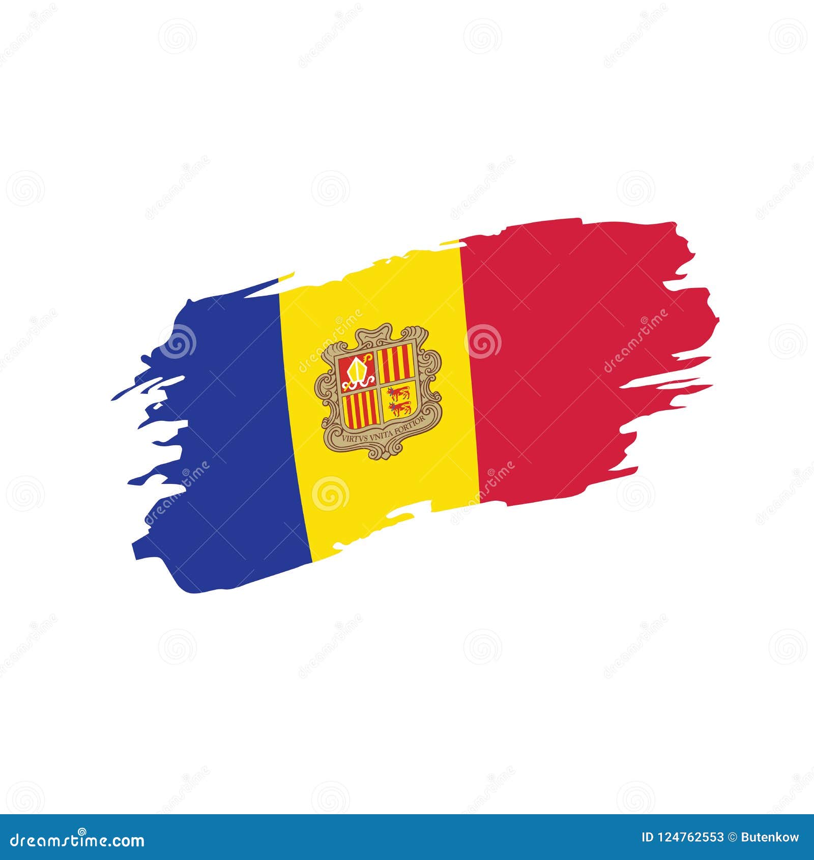 Bandera De Andora, Ejemplo Del Vector Ilustración del Vector ...