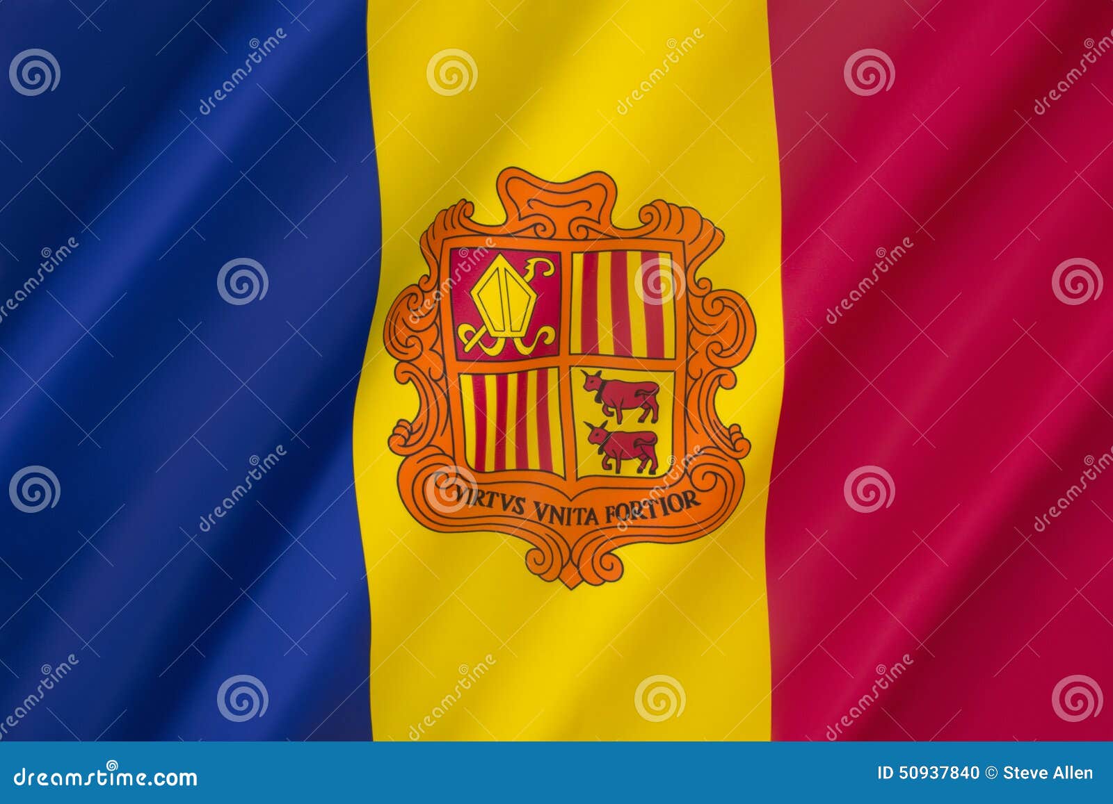 Bandera de Andorra foto de archivo. Imagen de naturalizado - 50937840