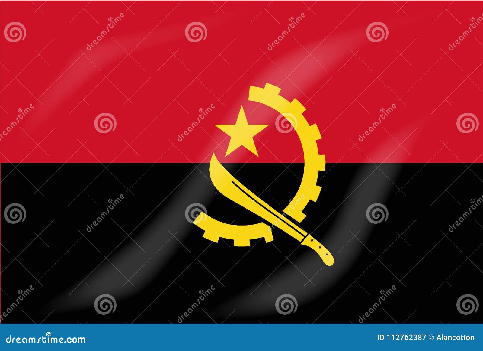 Bandera de Angola ilustración del vector. Ilustración de indicador ...