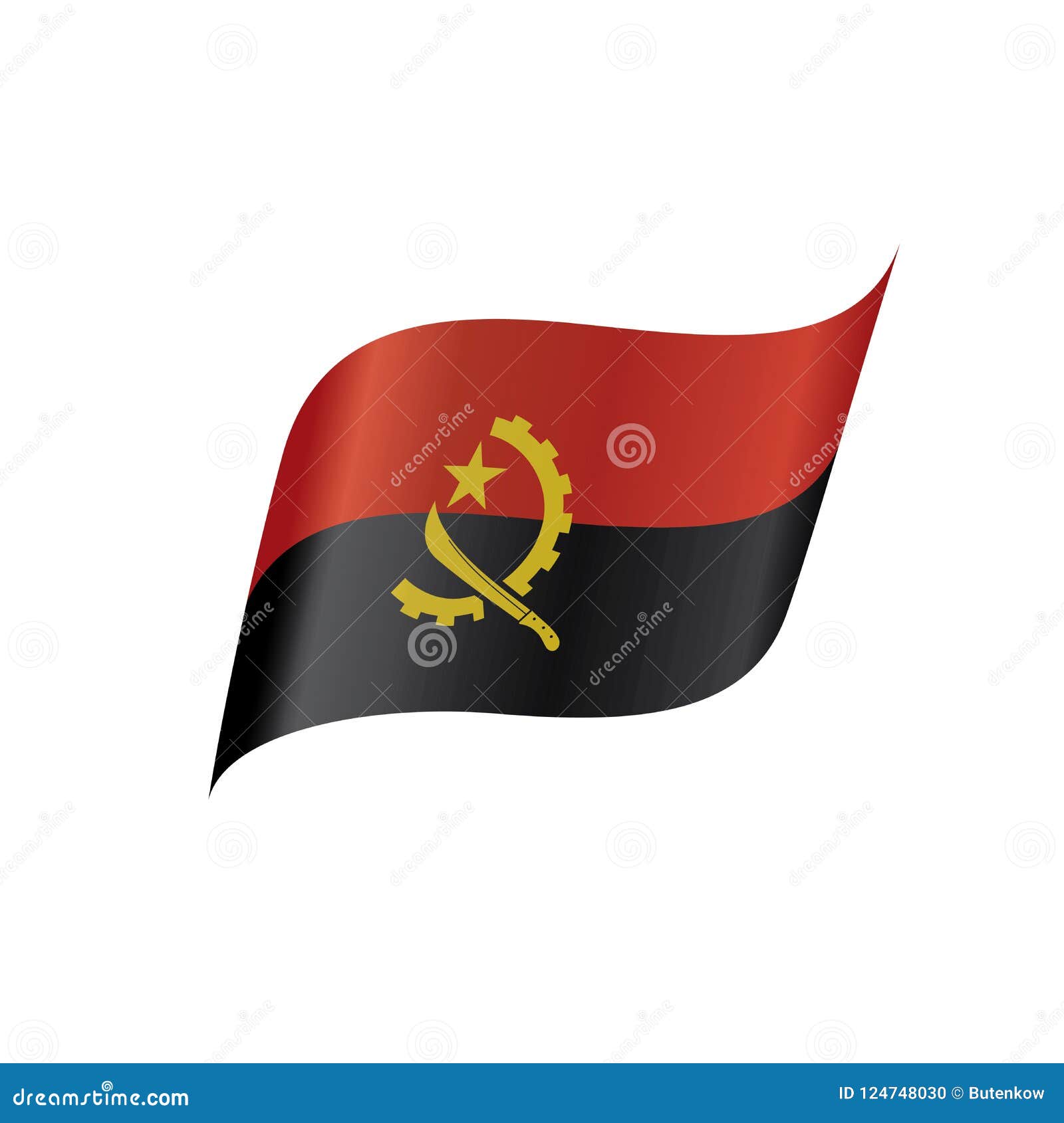 Bandera De Angola, Ejemplo Del Vector Ilustración del Vector ...