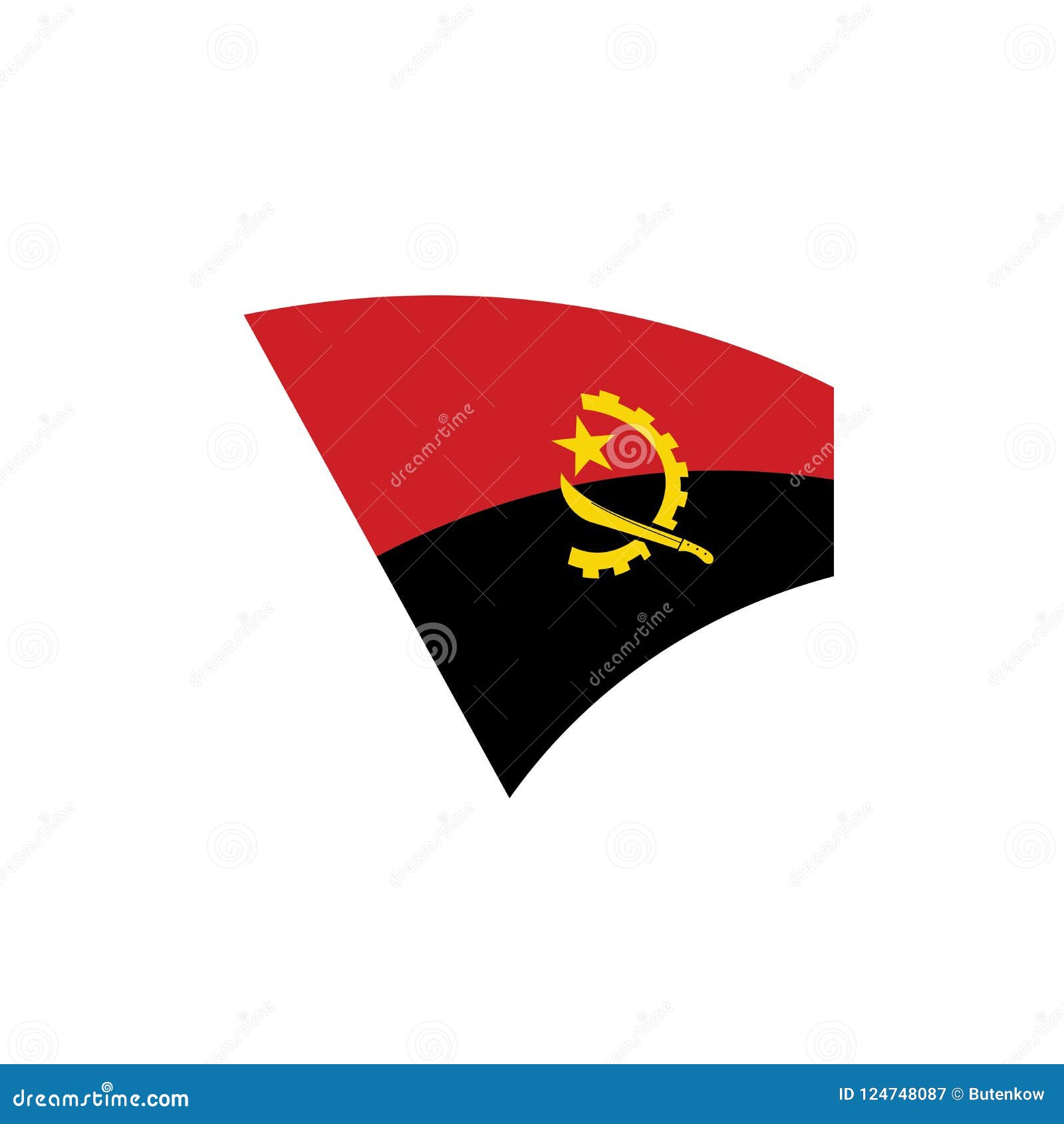 Bandera De Angola, Ejemplo Del Vector Ilustración del Vector ...