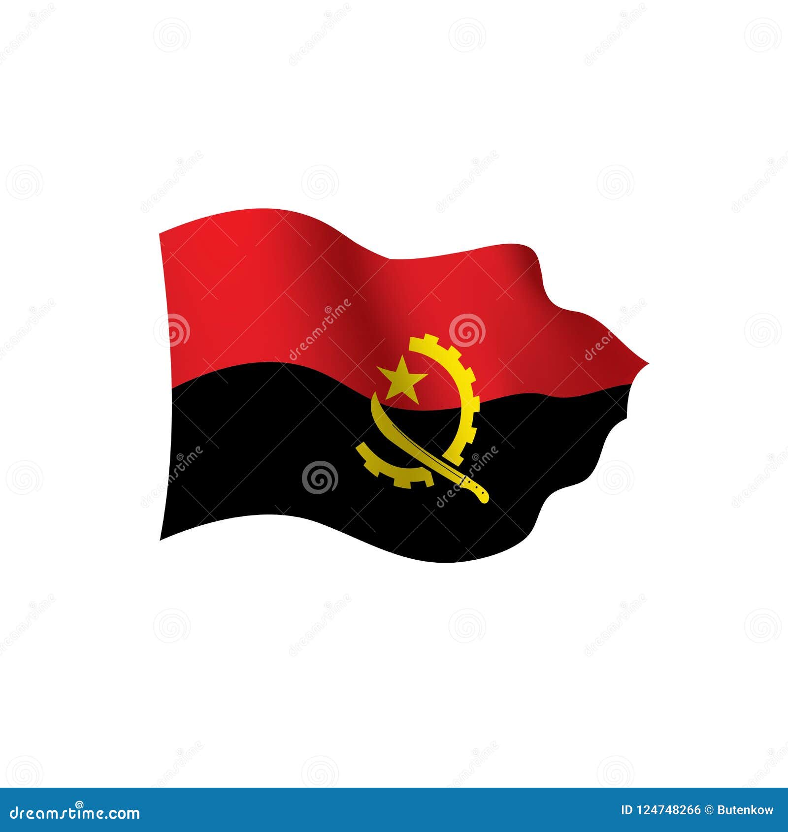 Bandera De Angola, Ejemplo Del Vector Ilustración del Vector ...