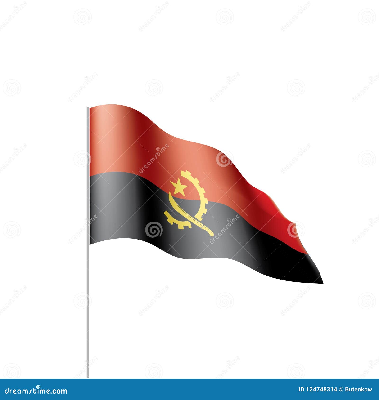 Bandera De Angola, Ejemplo Del Vector Ilustración del Vector ...