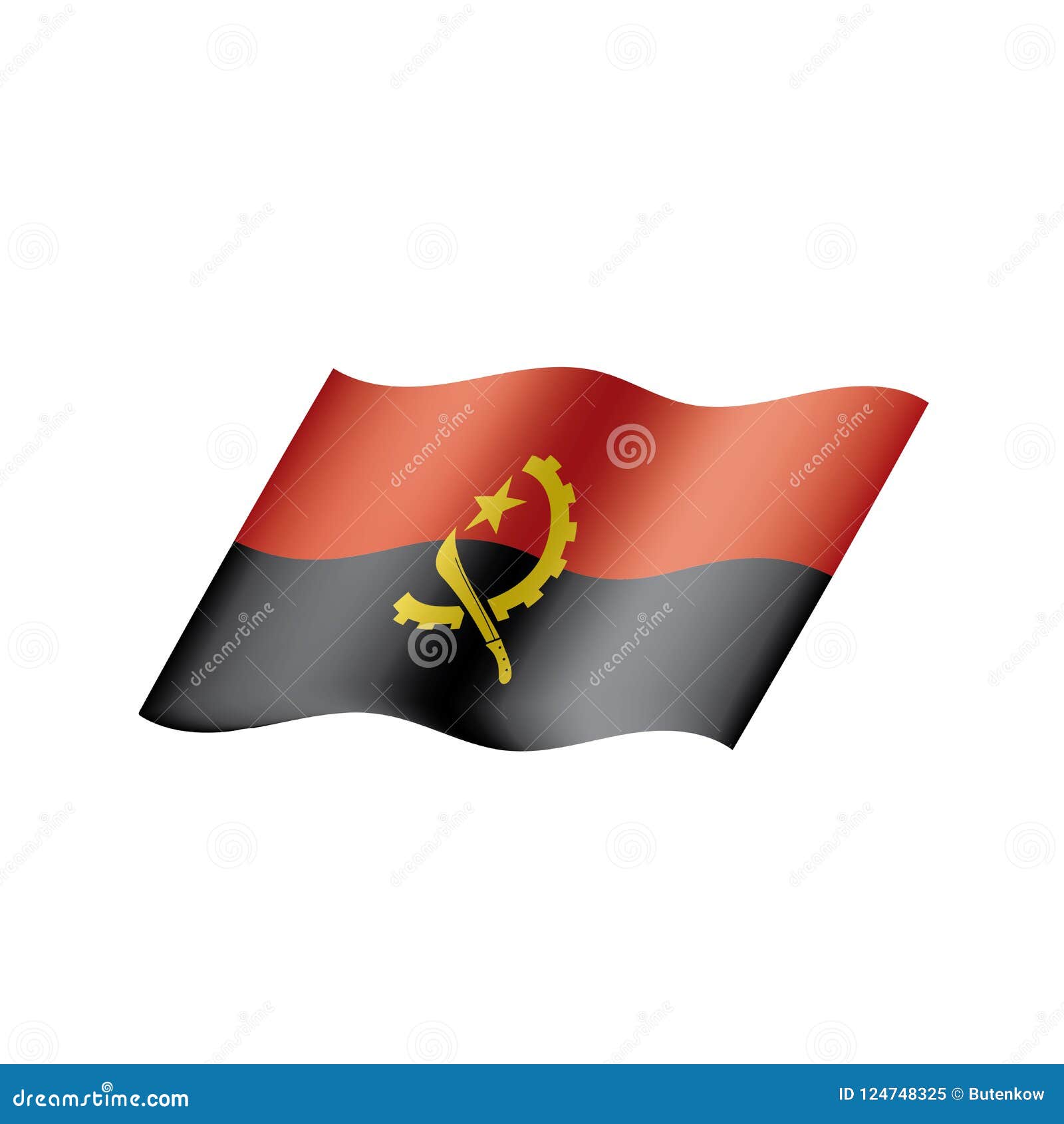 Bandera De Angola, Ejemplo Del Vector Ilustración del Vector ...