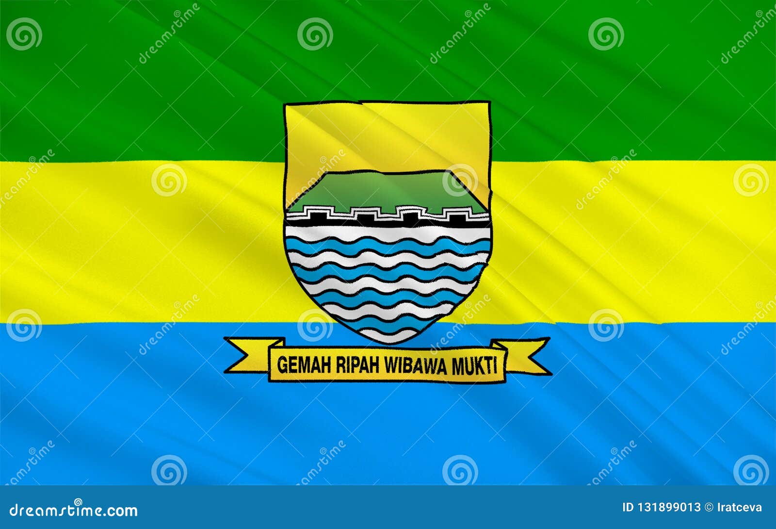 Bandera De Bandung, Indonesia Stock de ilustración - Ilustración de ...