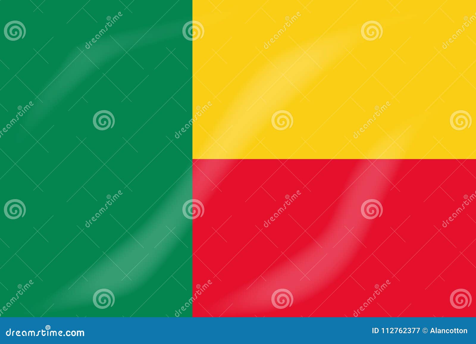 Bandera de Benin ilustración del vector. Ilustración de arte - 112762377