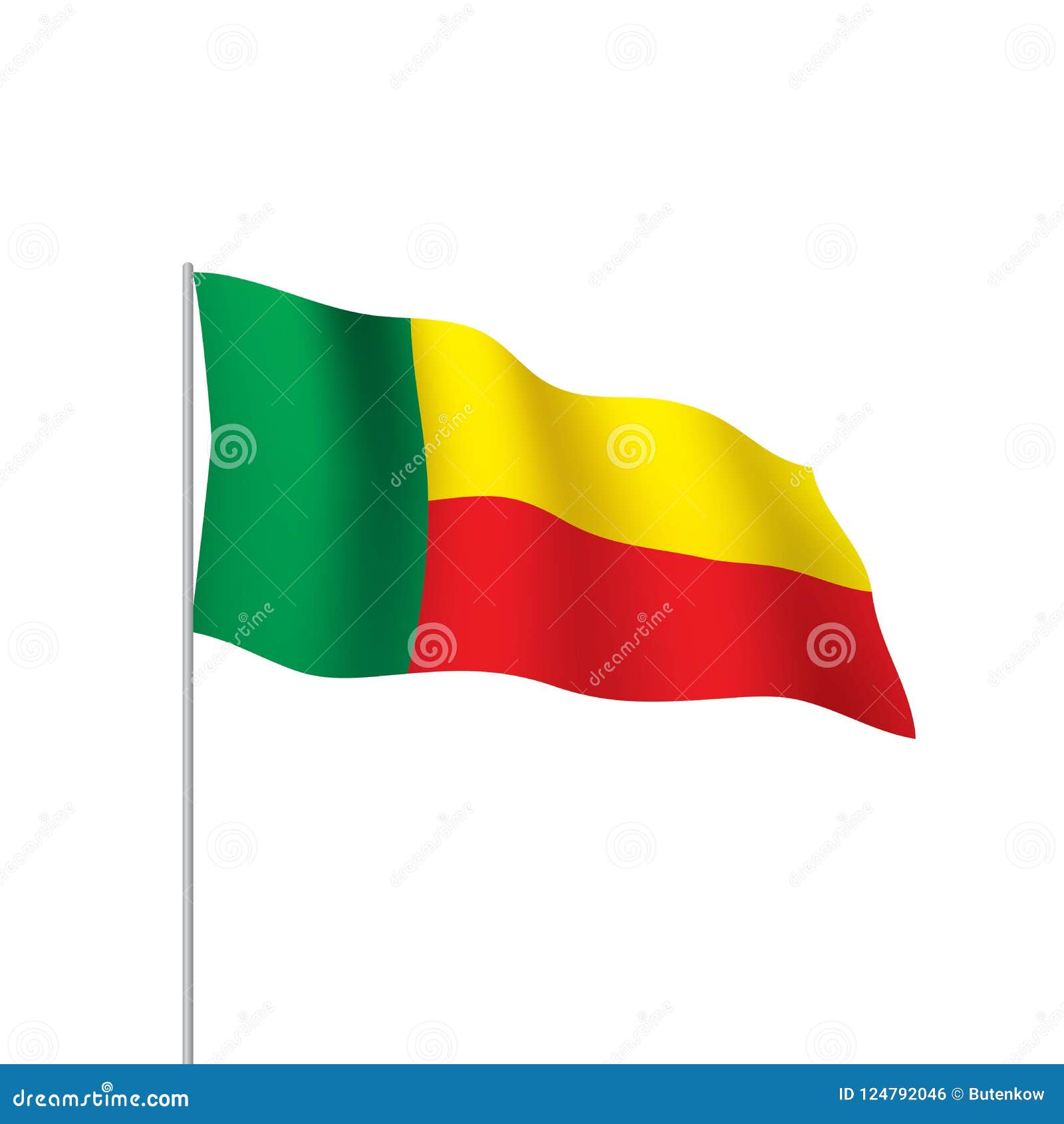 Bandera De Benin, Ejemplo Del Vector Ilustración del Vector ...