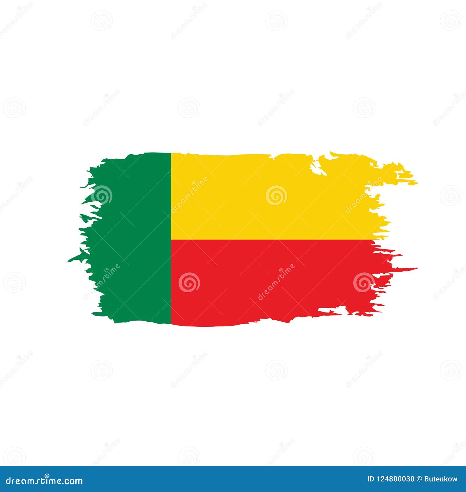 Bandera De Benin, Ejemplo Del Vector Ilustración del Vector ...
