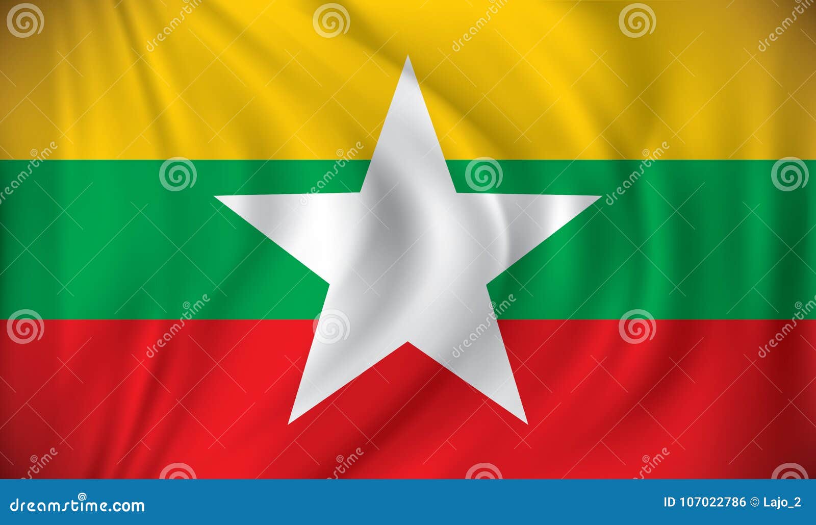 Bandera de Birmania ilustración del vector. Ilustración de fondo ...