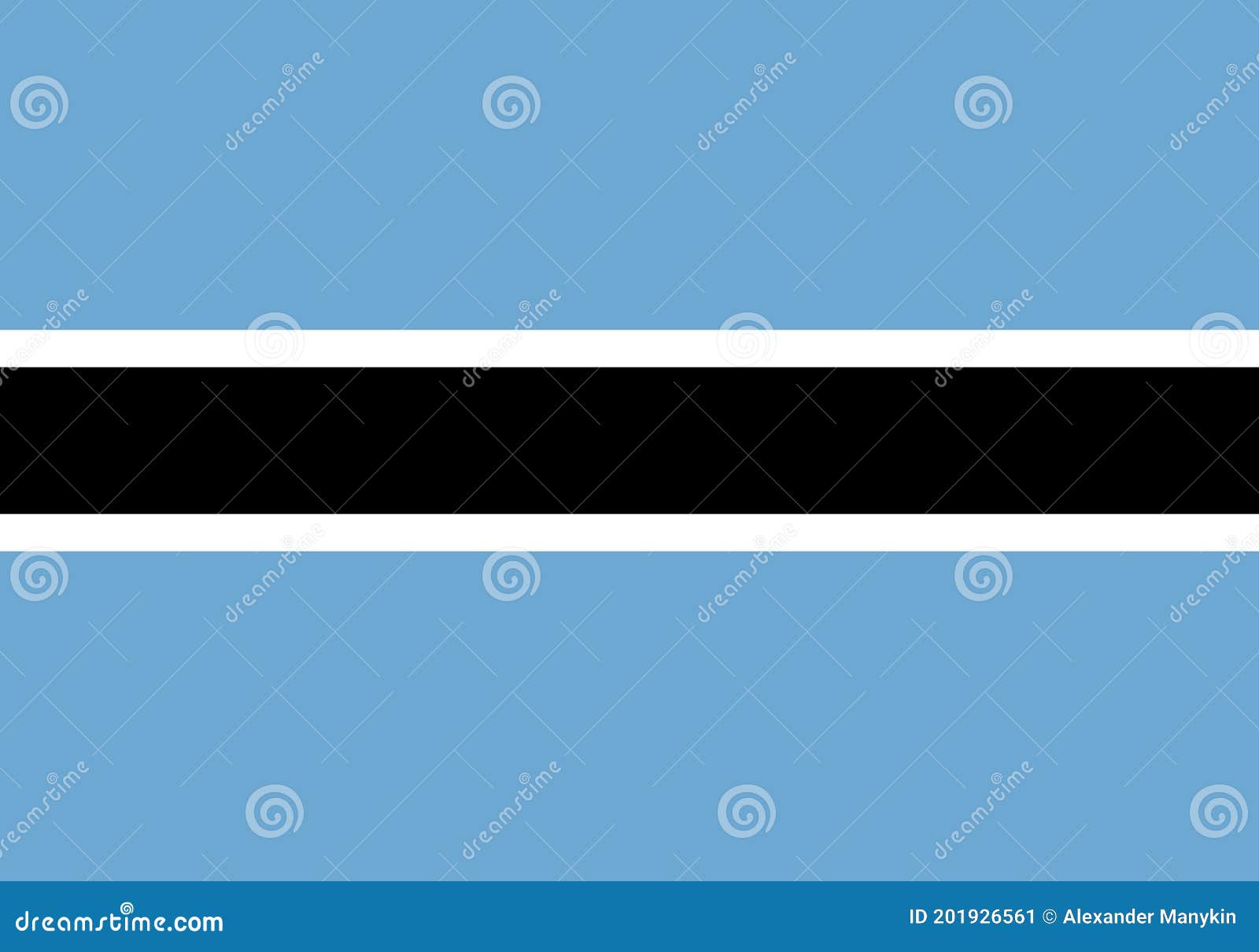 Bandera de Botsuana ilustración del vector. Ilustración de aislado ...