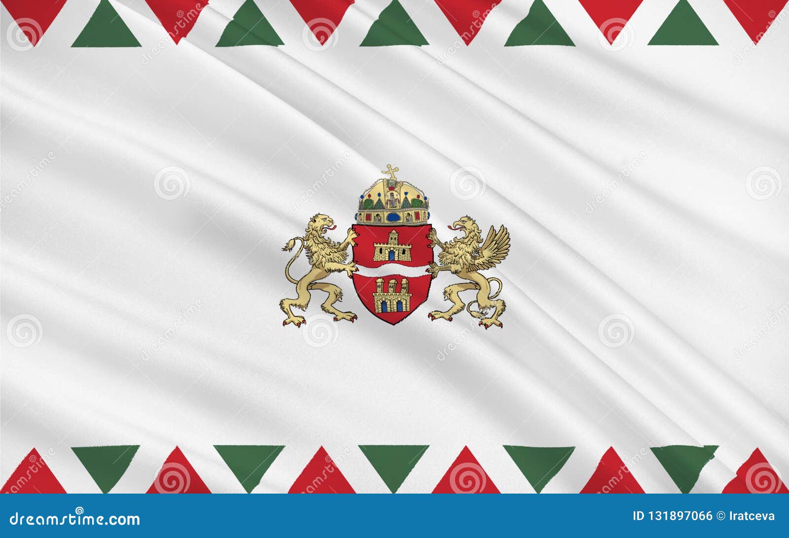 Bandera De Budapest, Hungría Stock de ilustración - Ilustración de ...