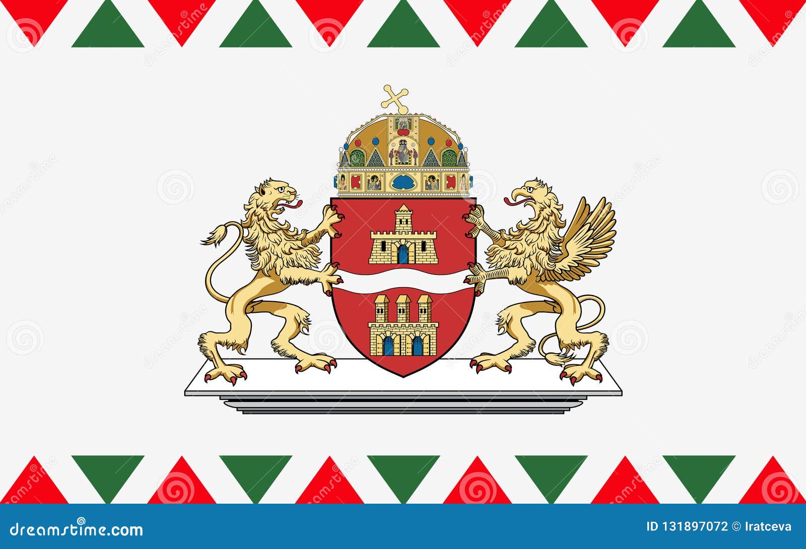 Bandera De Budapest, Hungría Stock de ilustración - Ilustración de ...