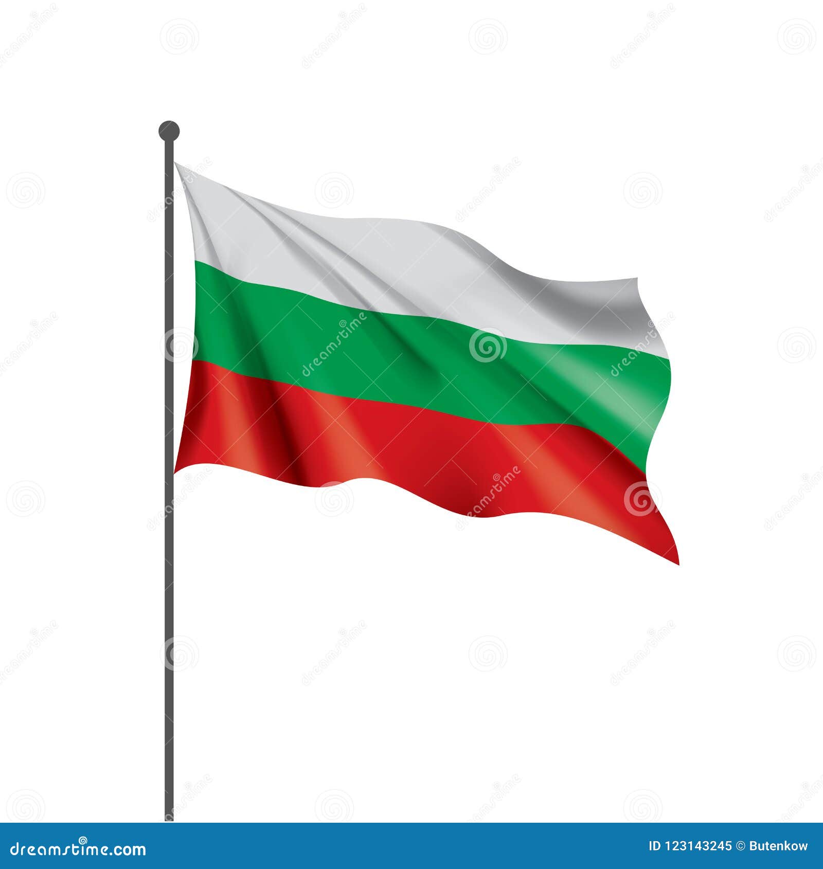Bandera De Bulgaria, Ejemplo Del Vector Ilustración del Vector ...