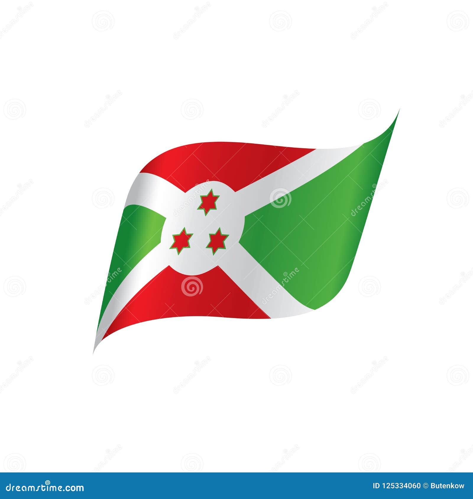 Bandera De Burundi, Ejemplo Del Vector Ilustración del Vector ...