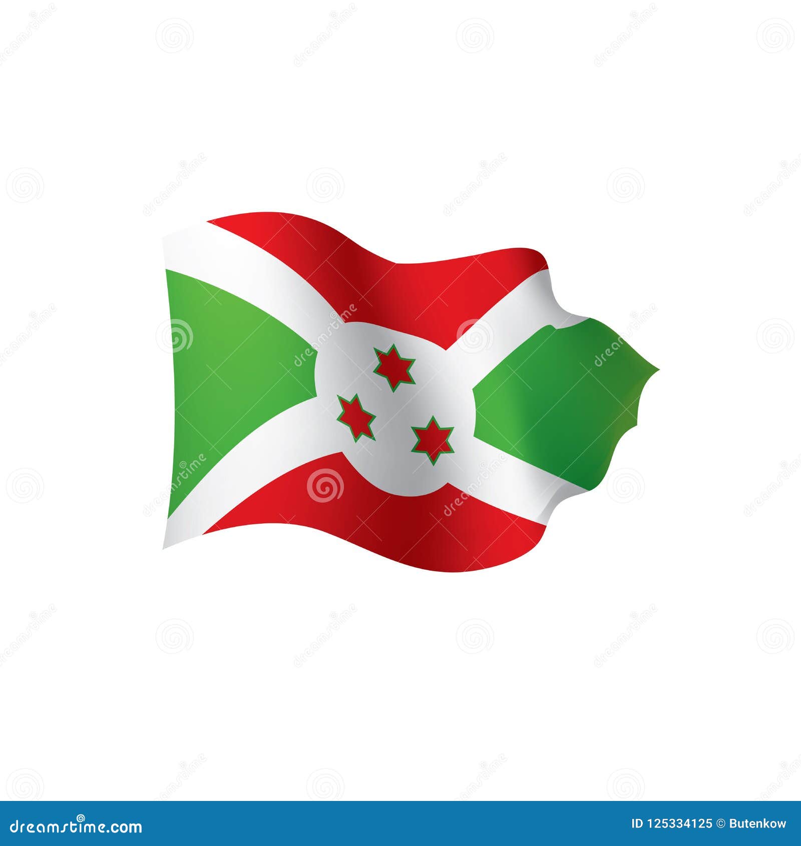 Bandera De Burundi, Ejemplo Del Vector Ilustración del Vector ...