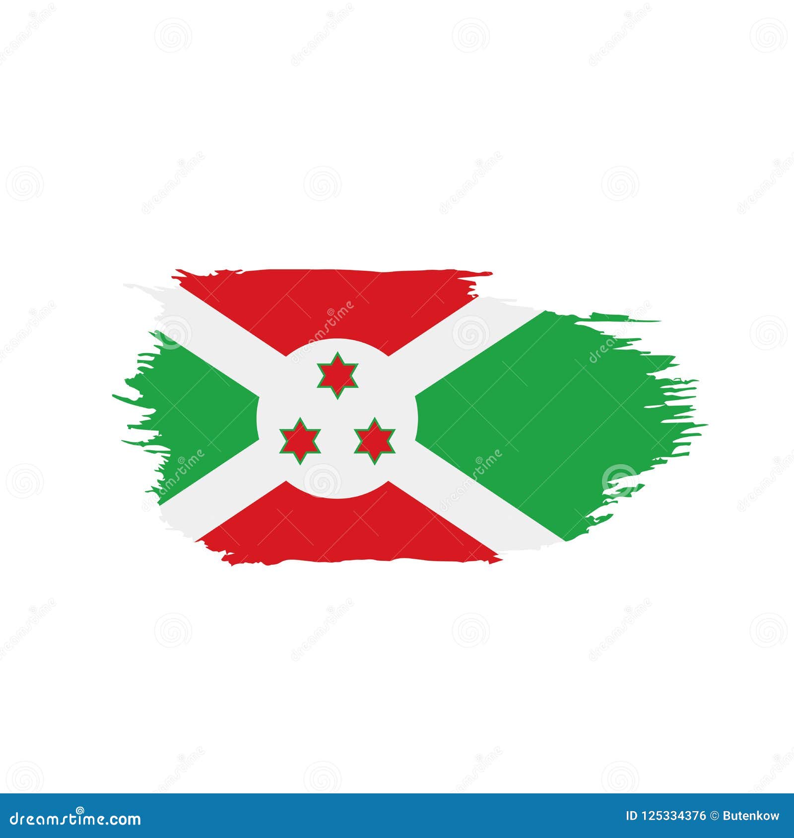 Bandera De Burundi, Ejemplo Del Vector Ilustración del Vector ...