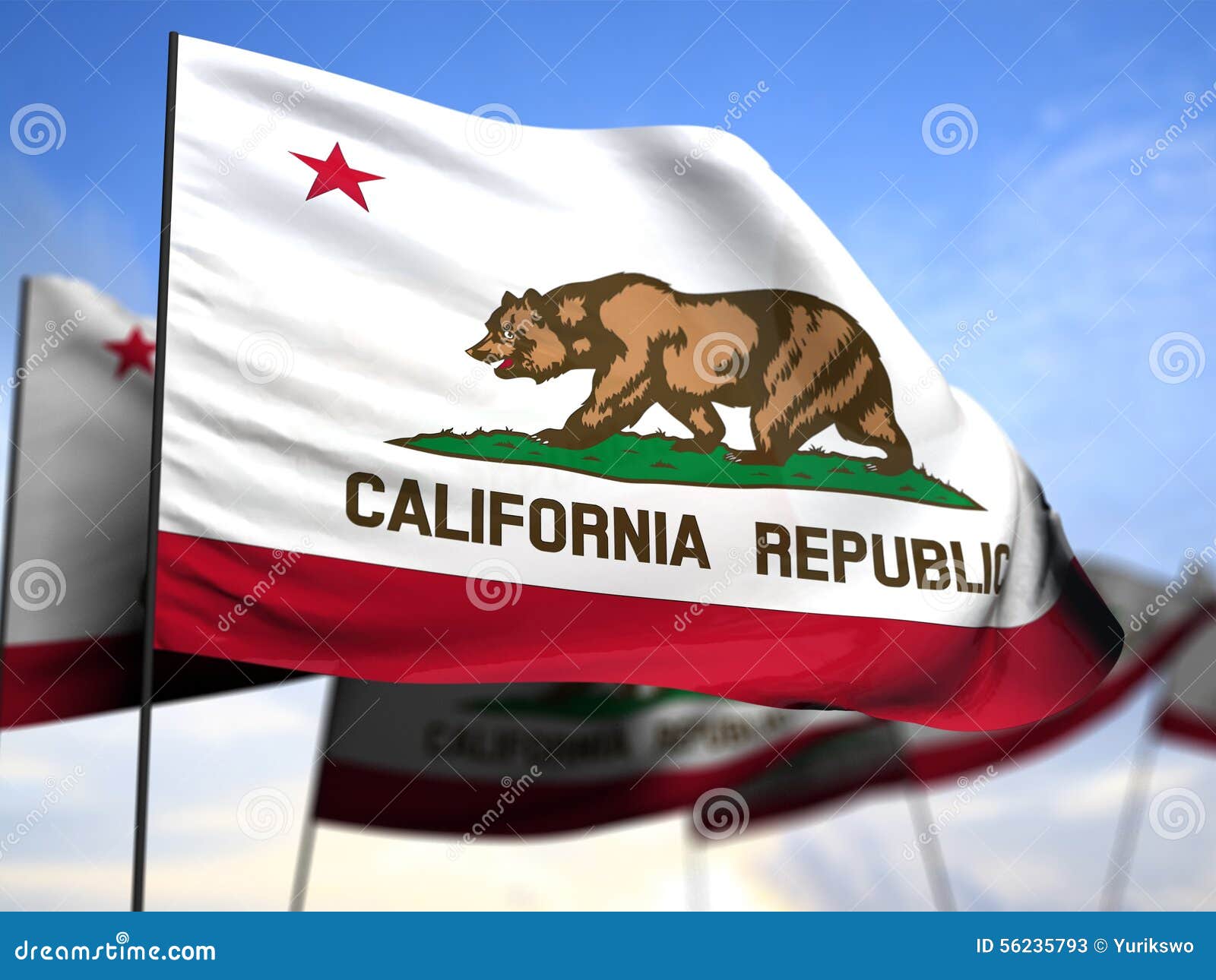 Bandera de California stock de ilustración. Ilustración de historia ...