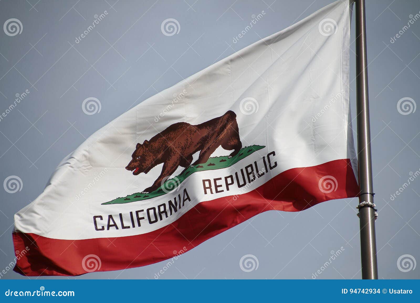 Bandera de California foto de archivo. Imagen de costa - 94742934