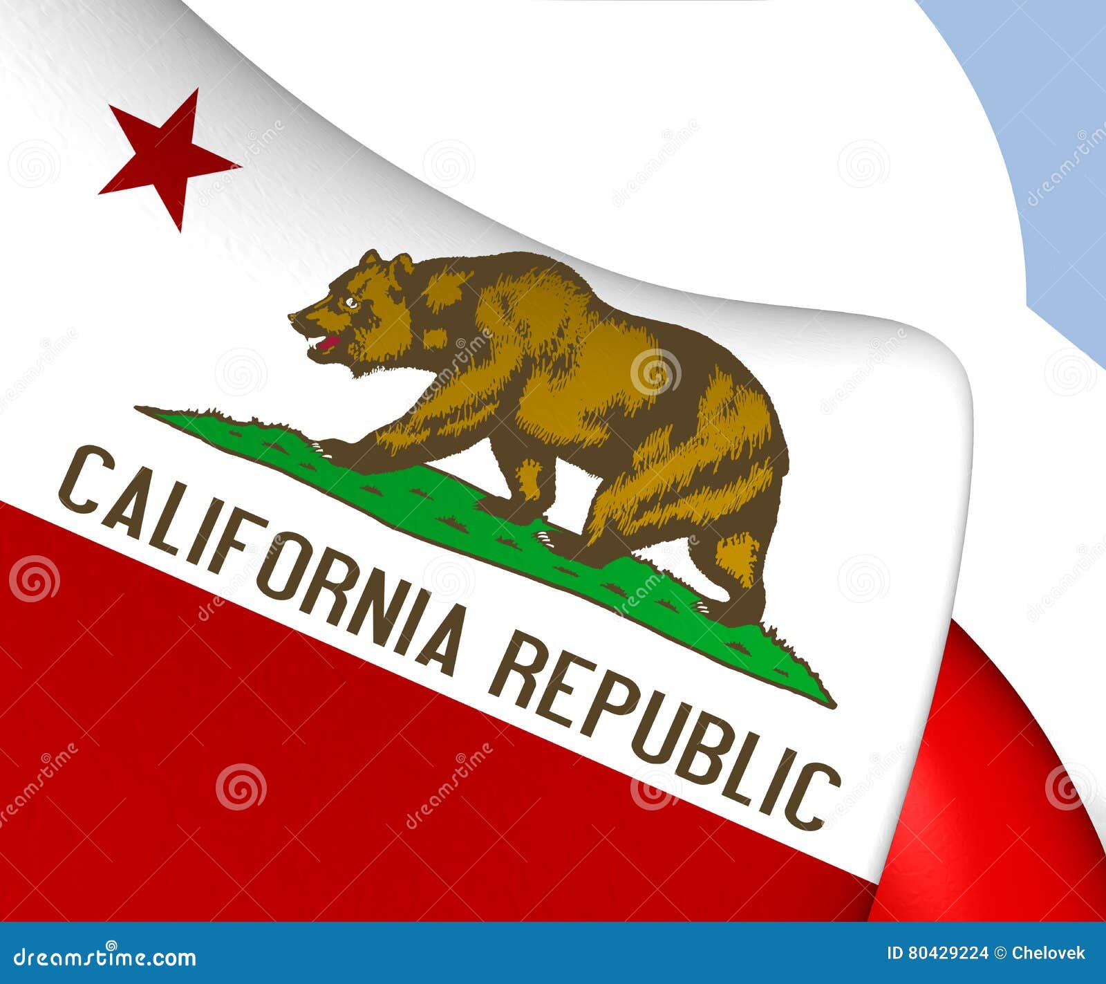 Bandera De California, Los E.E.U.U. Stock de ilustración - Ilustración ...
