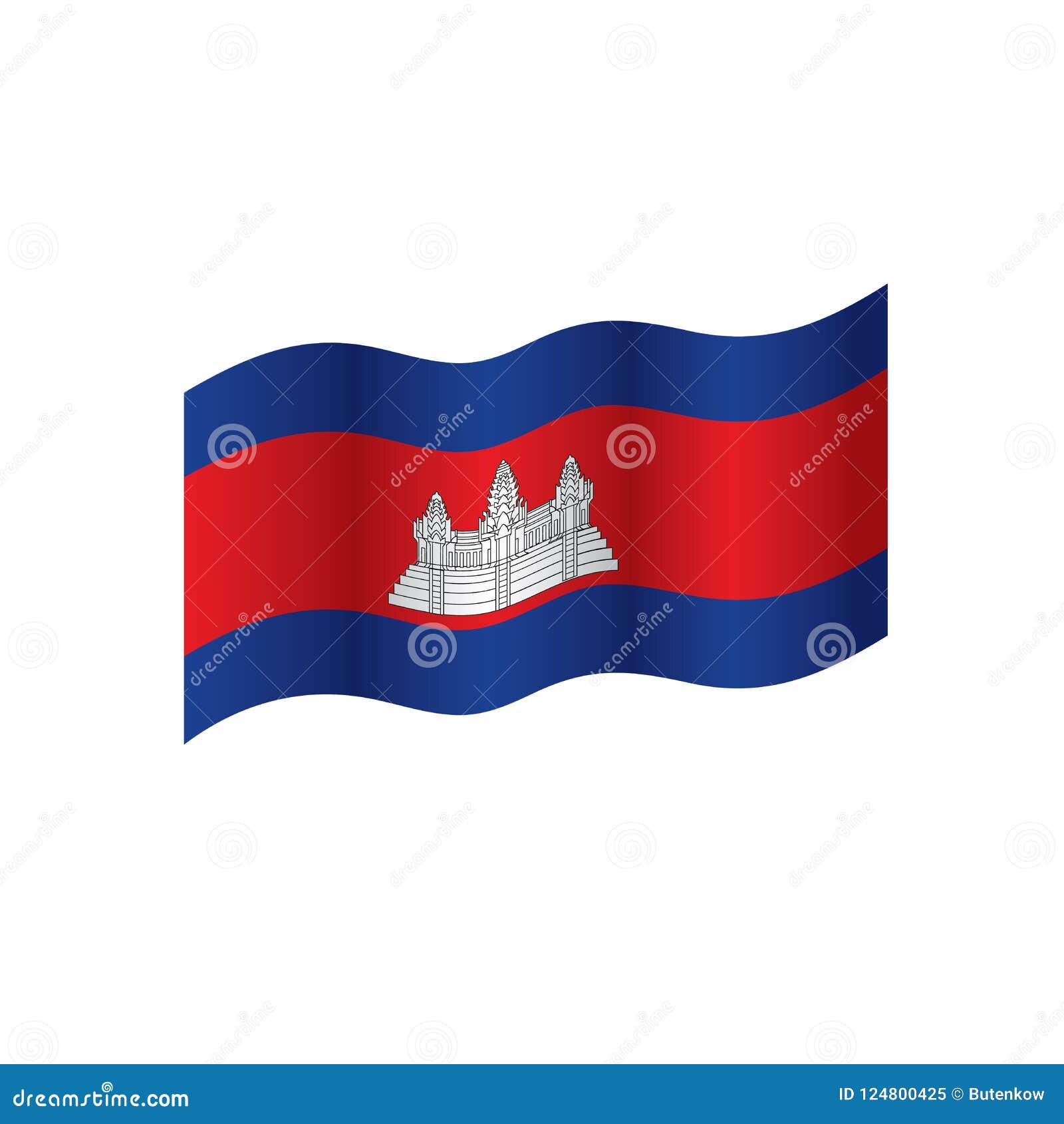 Bandera De Camboya, Ejemplo Del Vector Ilustración del Vector ...