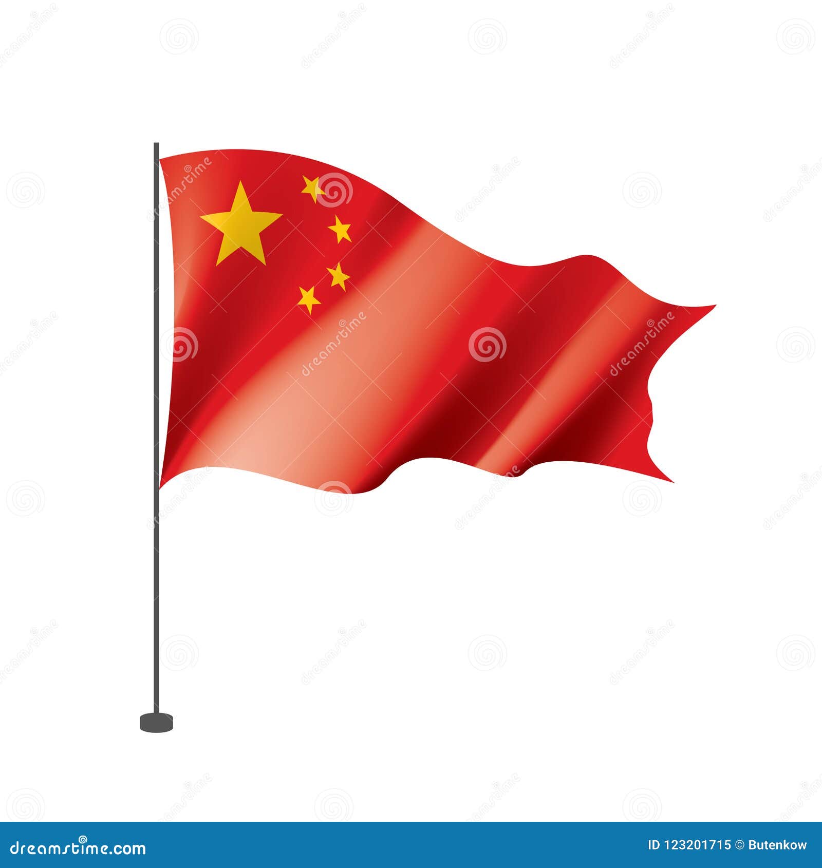 Bandera De China, Ejemplo Del Vector Ilustración del Vector ...