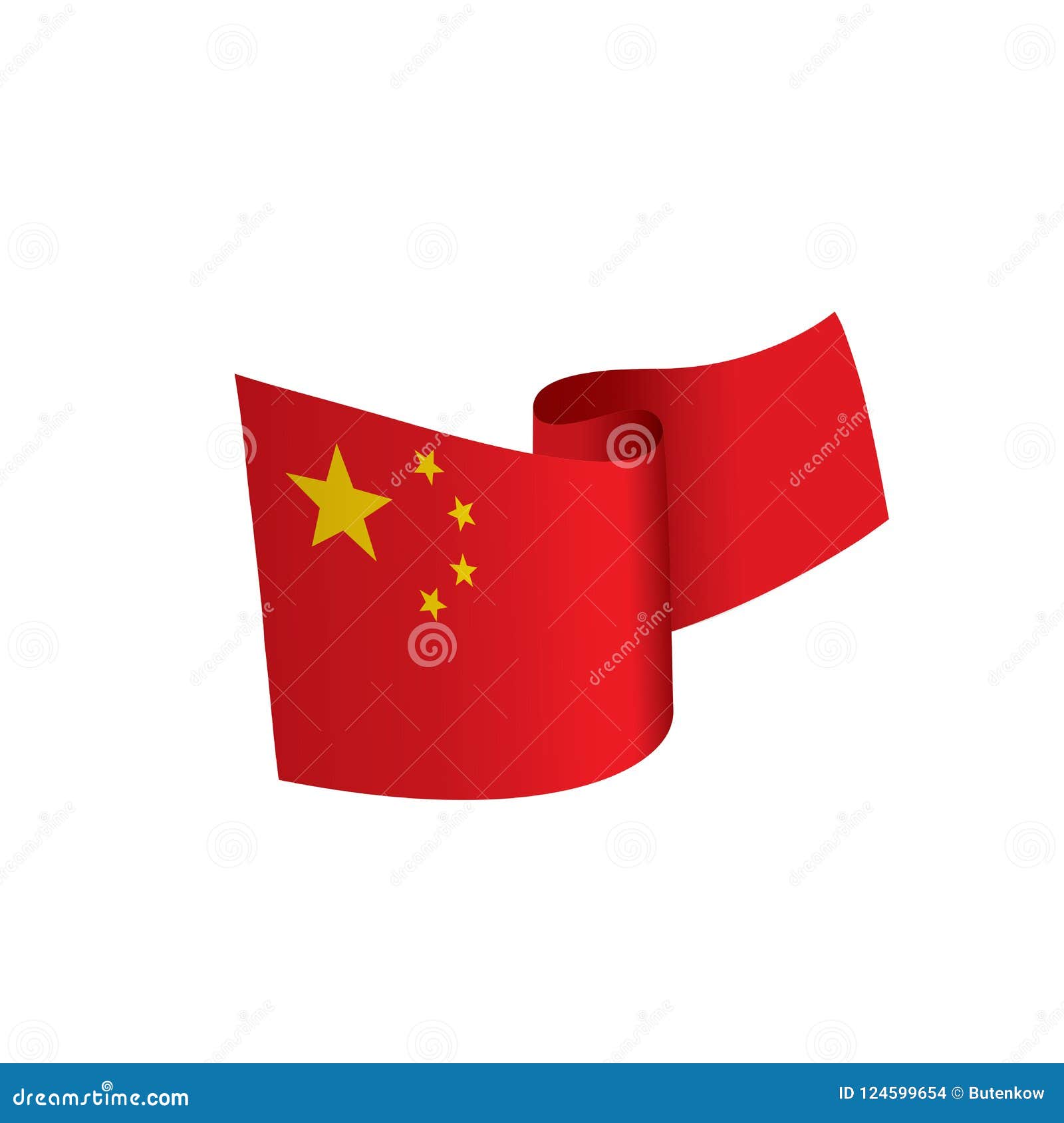 Bandera De China, Ejemplo Del Vector Ilustración del Vector ...