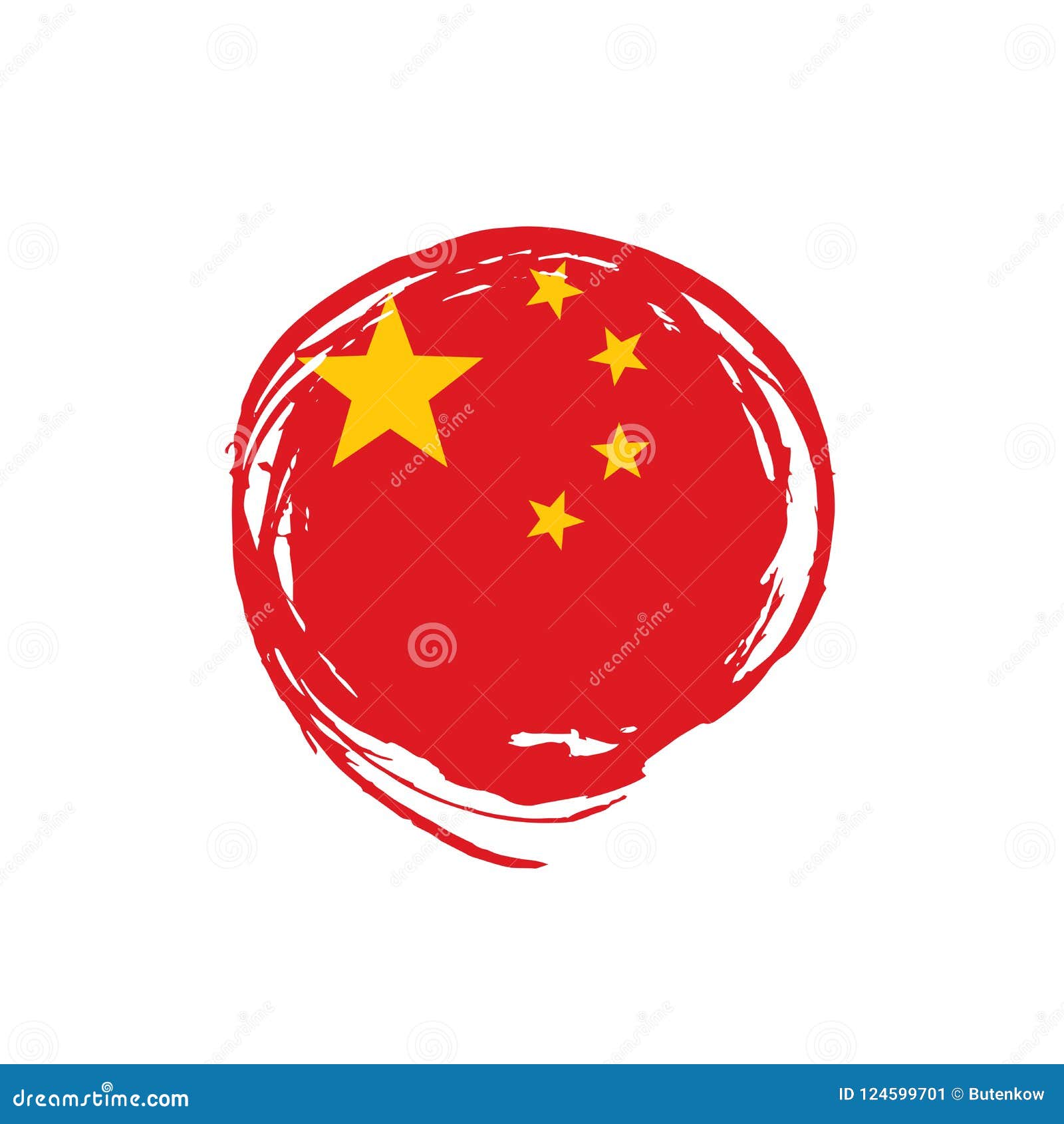 Bandera De China, Ejemplo Del Vector Ilustración del Vector ...