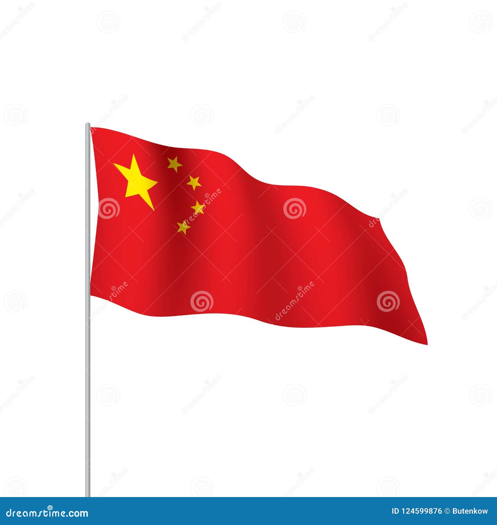 Bandera De China, Ejemplo Del Vector Ilustración del Vector ...