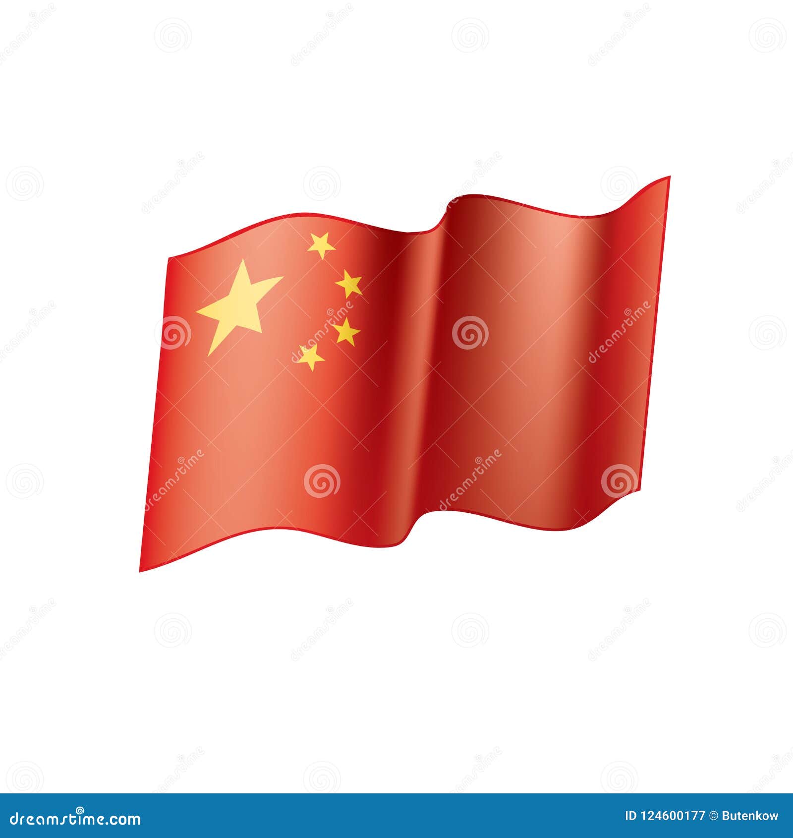 Bandera De China, Ejemplo Del Vector Ilustración del Vector ...